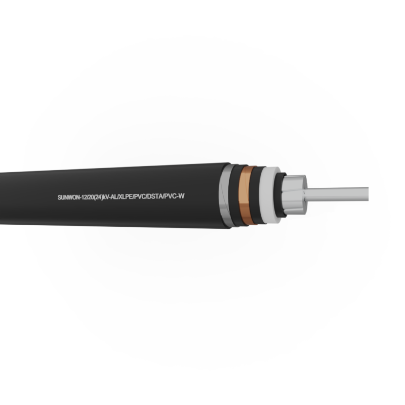 1-Core Underground Aluminum Cable SUNWON- 12/20 (24) kV-AXSV 1x