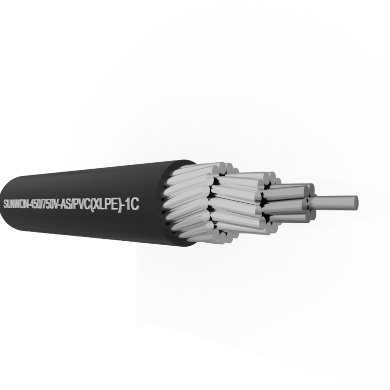 Steel aluminum cable SUNWON-0.6/1kV-ASV/ASX 1x